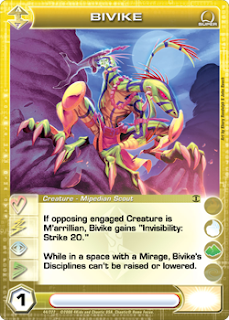 With the upcoming of the m'arrillians, I decide that this week's card ...